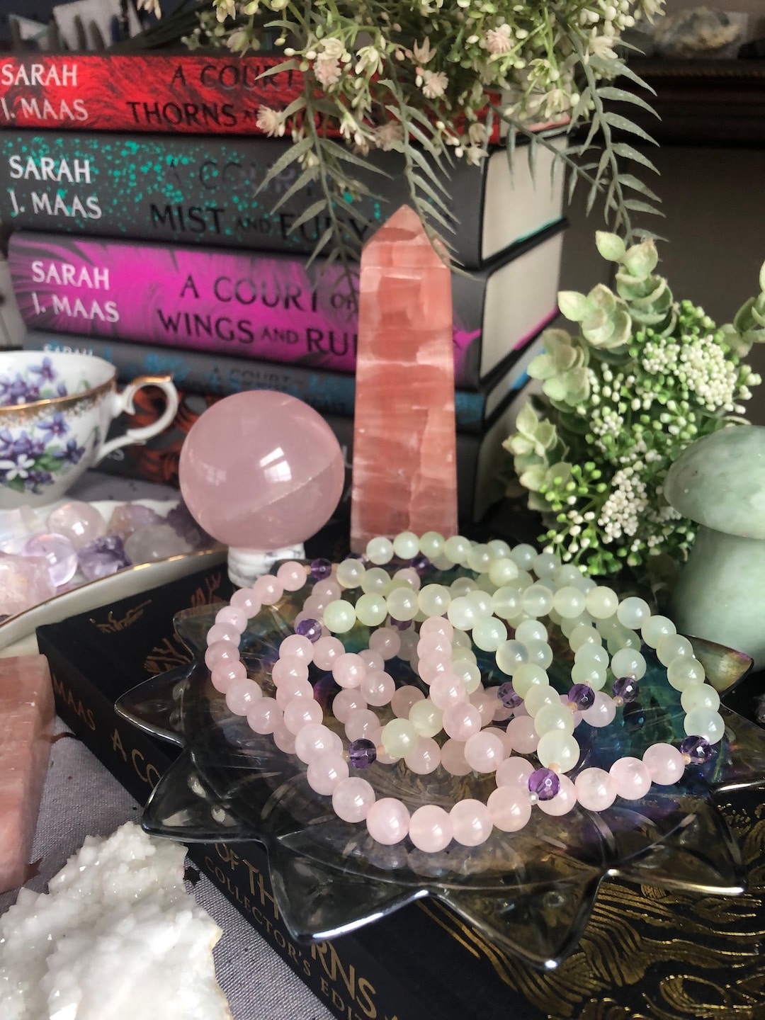 ACOTAR Rose Quartz Jade Amethyst Tamlin Feyre A Court of Thorns and ...
