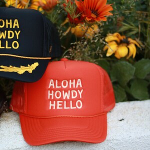 Aloha Howdy Hello Trucker Hat - Etsy