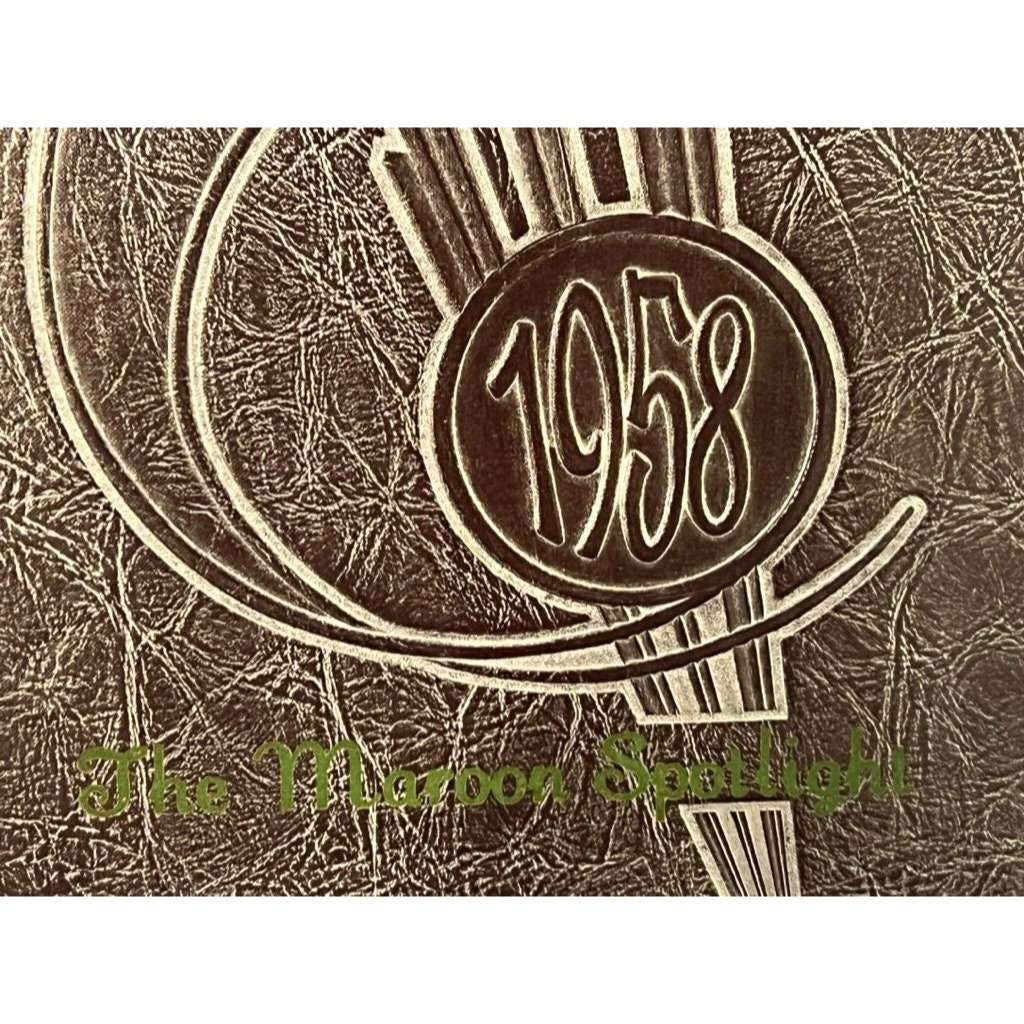 Vintage 1958 Yearbook the Maroon Spotlight OK by Intercollegiate Press ...