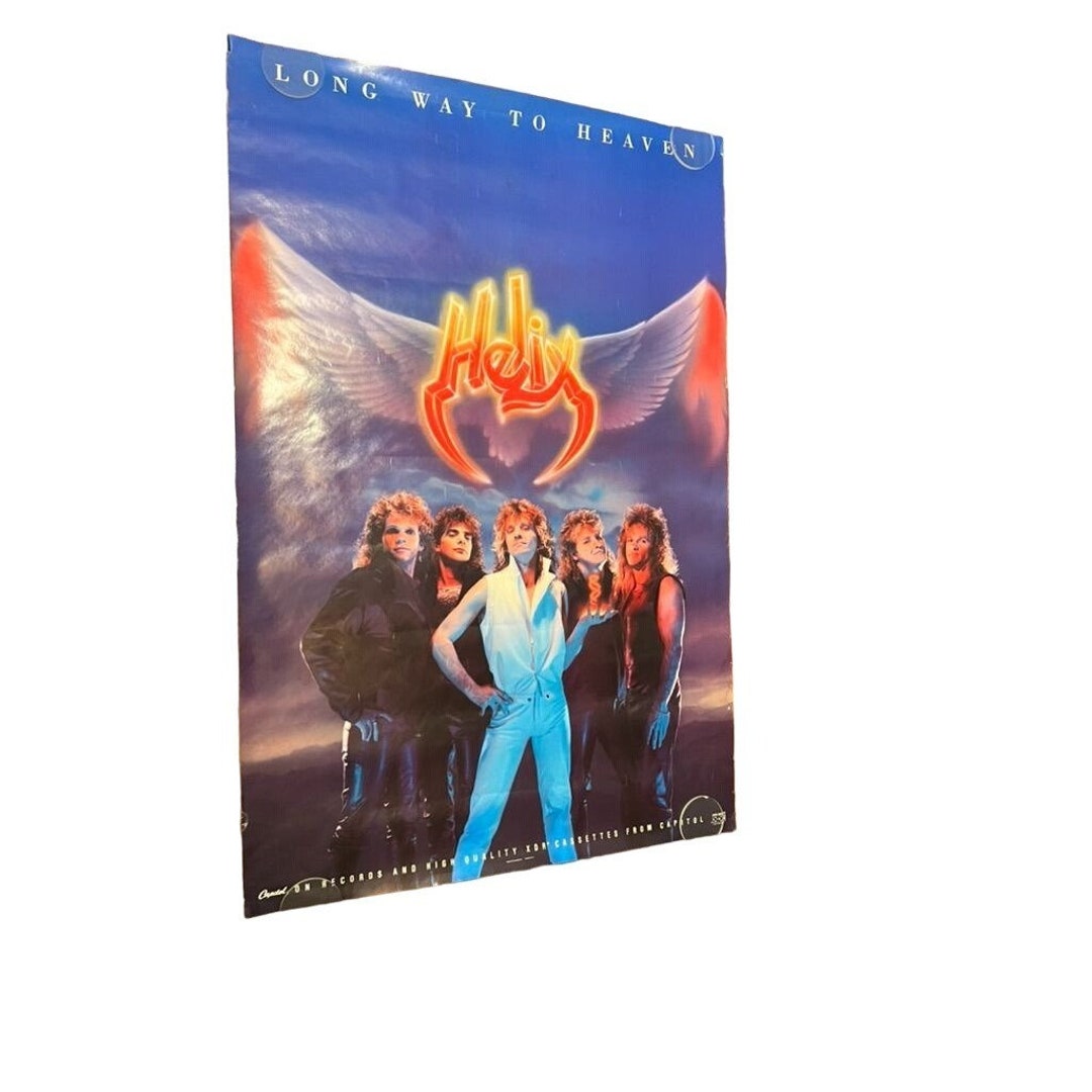 Vintage Helix "long Way to Heaven" Band Poster 1985 Capitol Records Inc ...