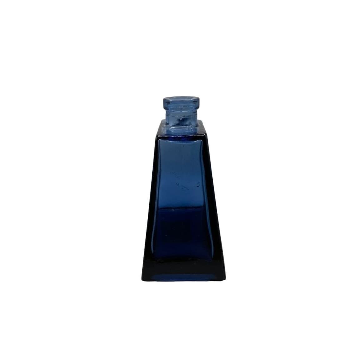 Vintage Trapezium Deep Cobalt Blue Glass Bottle Heavy Apothecary ...