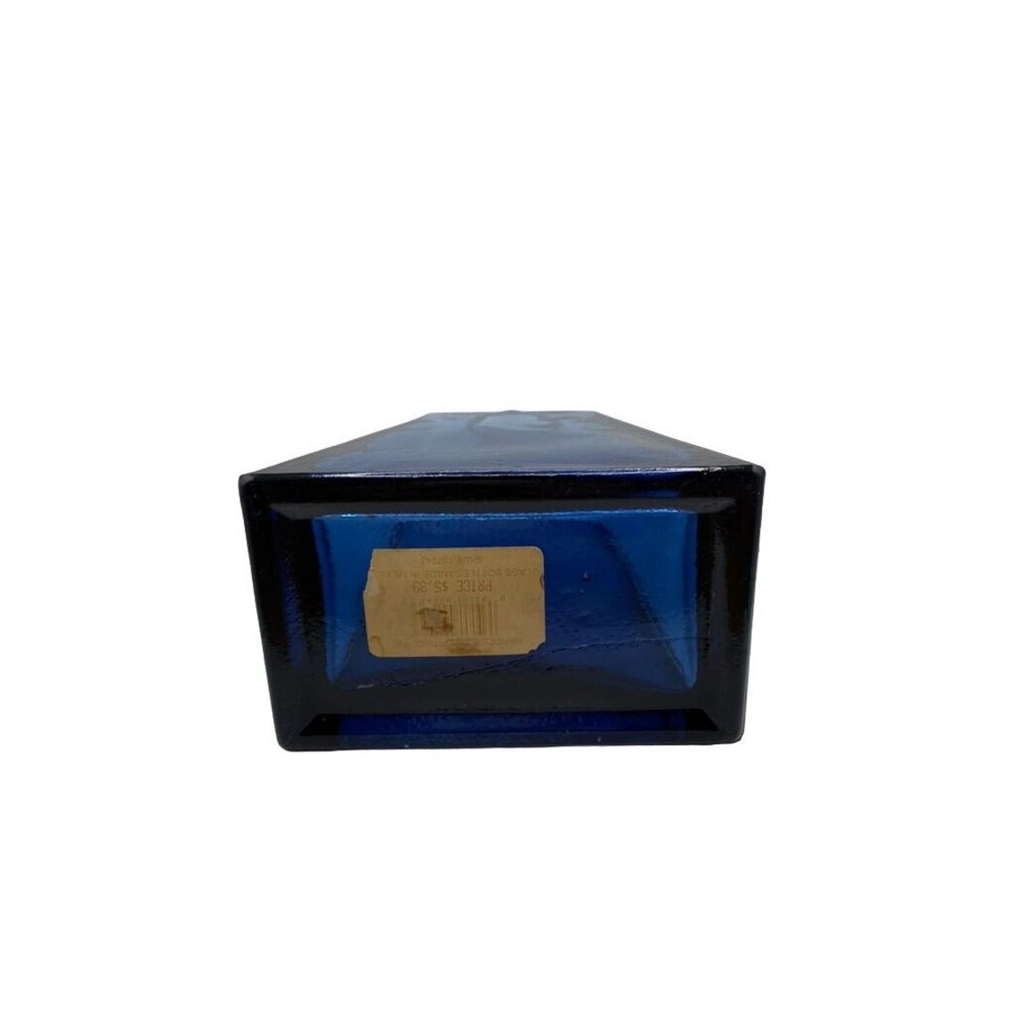 Vintage Trapezium Deep Cobalt Blue Glass Bottle Heavy Apothecary ...