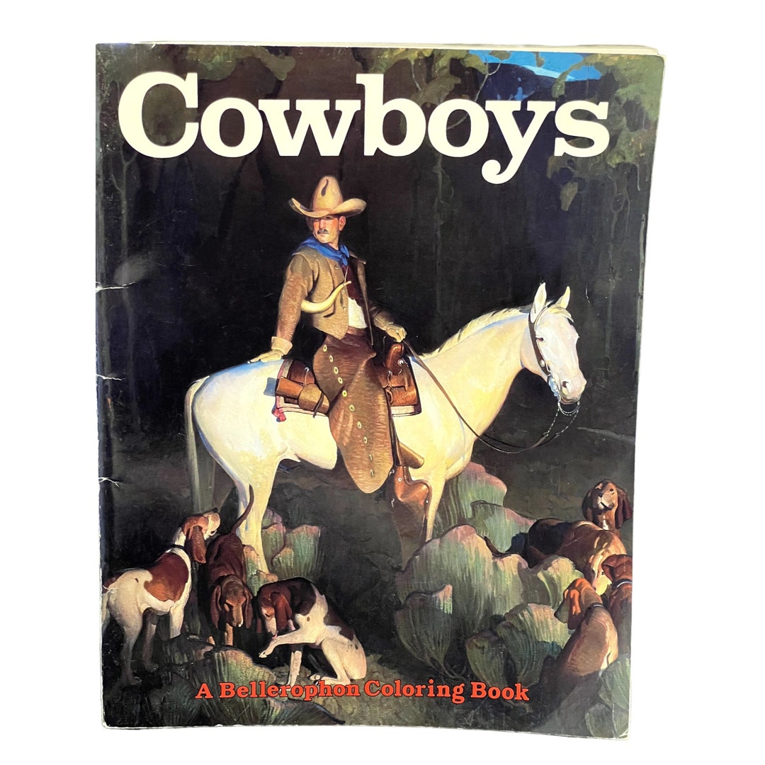 Vintage 1999 Cowboys Coloring Book by Bellerophan - Etsy