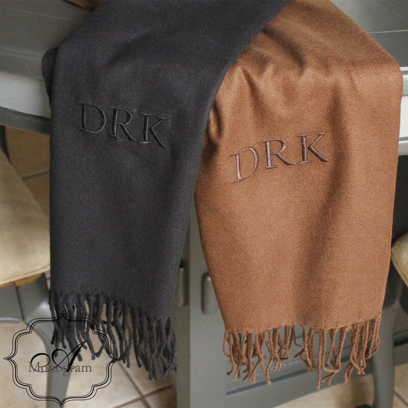 Monogrammed Scarf - Etsy