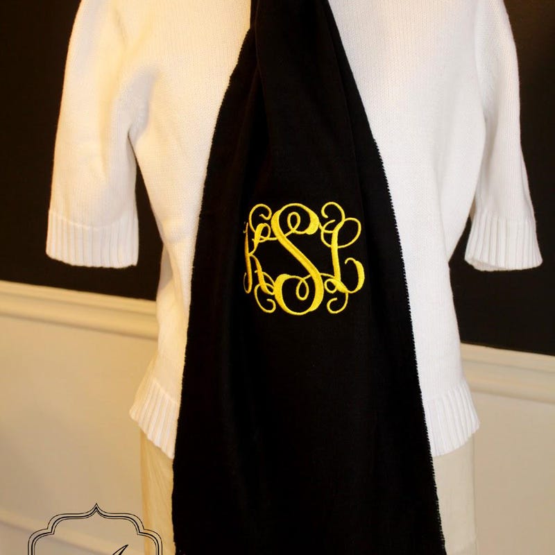 Monogrammed Scarf - Etsy