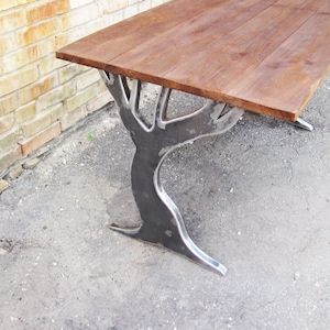 Oak Tree Table Legs. Dining Table Legs. Metal Table Legs. - Etsy