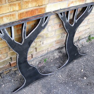 Oak Tree Table Legs. Dining Table Legs. Metal Table Legs. - Etsy