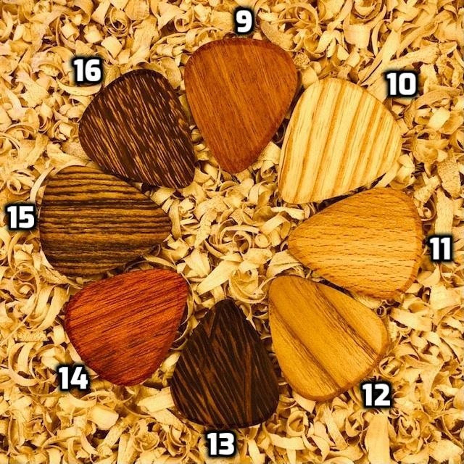 Handmade Wooden Guitar Plectrums and Picks 73 Different | Etsy