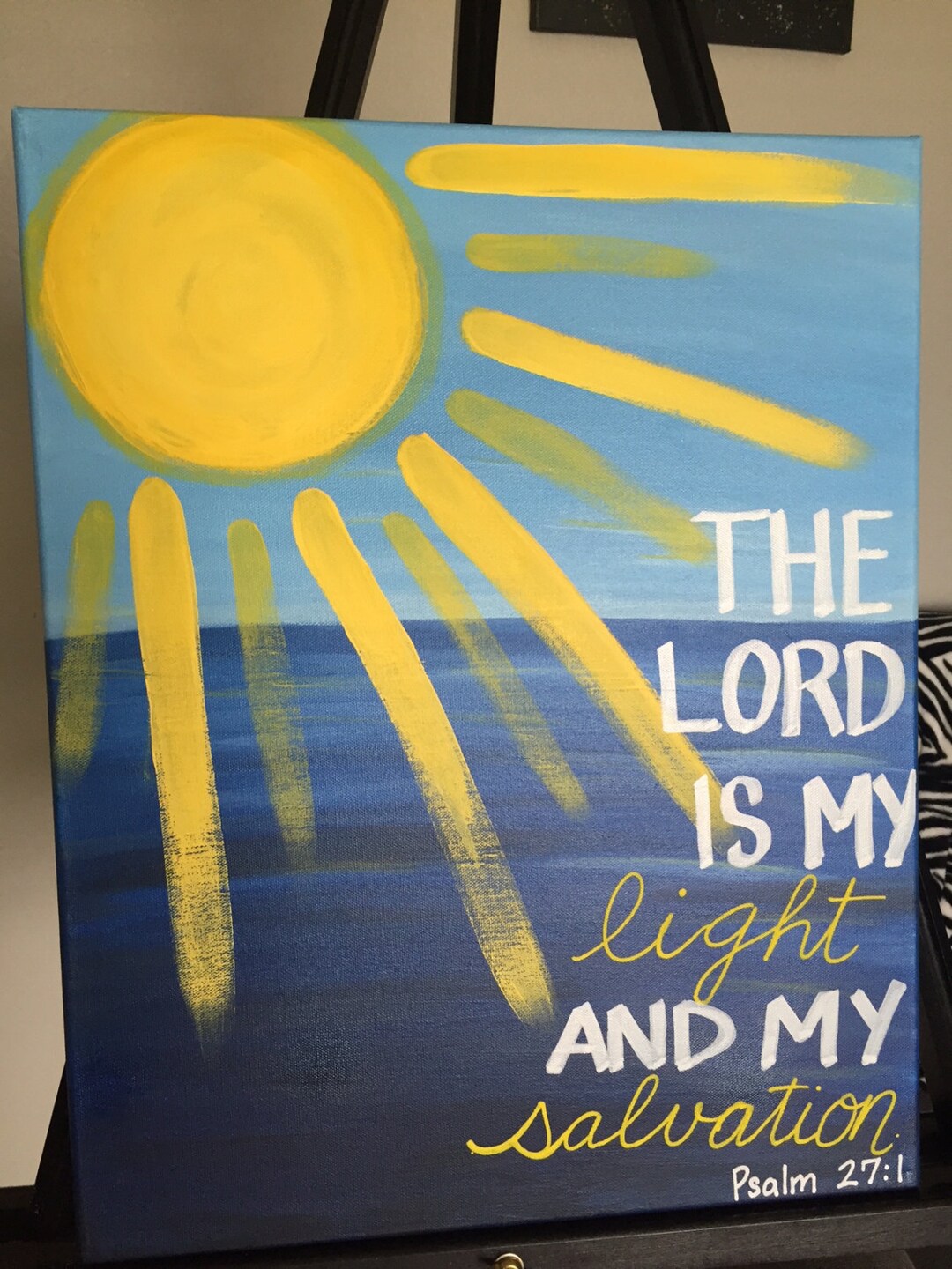 Ocean Sunshine Painting, Bible Verse Painting - Etsy