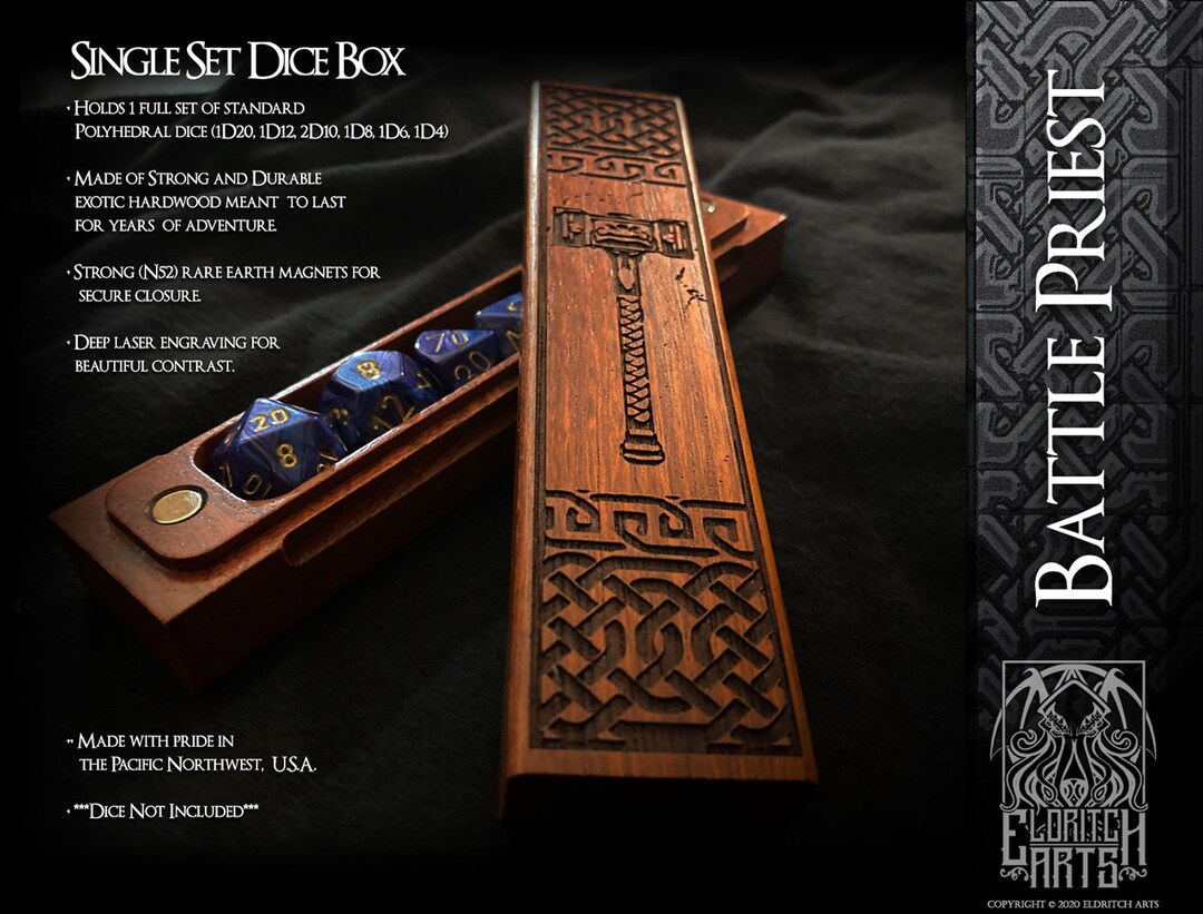 Battle Priest - Dwarven Themed Dice Box - Dungeons and Dragons, Dnd ...