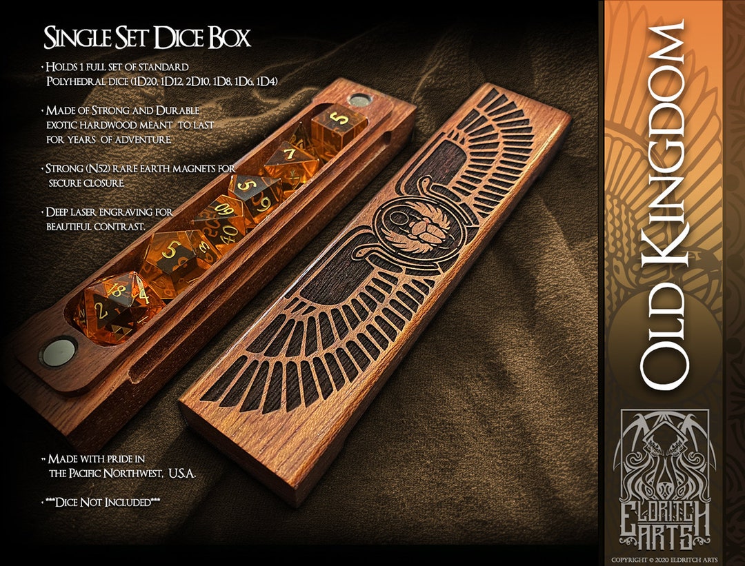 Old Kingdom Egyptian Themed Dice Box Dungeons and Dragons, Dnd ...