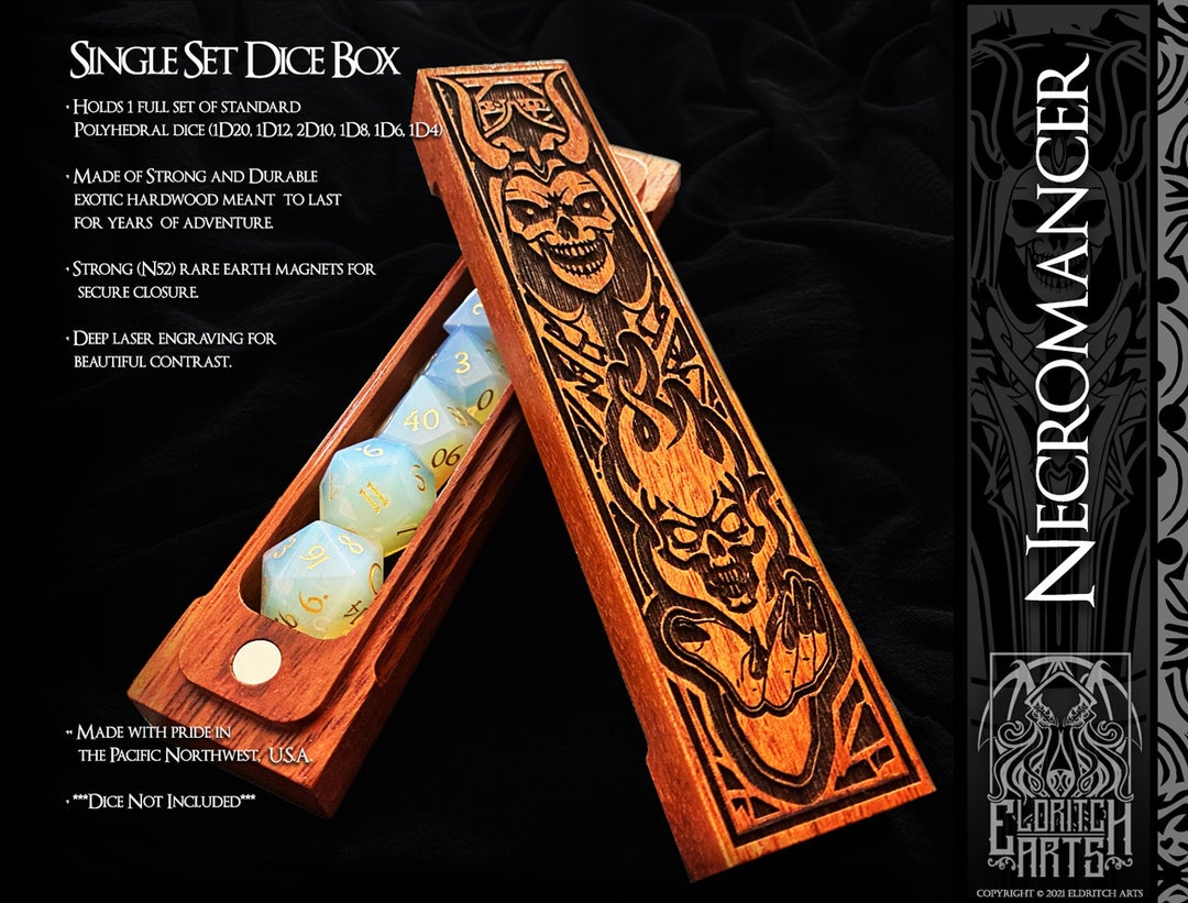 Necromancer Dice Box - Dungeons and Dragons, Dnd, Pathfinder, Table Top ...