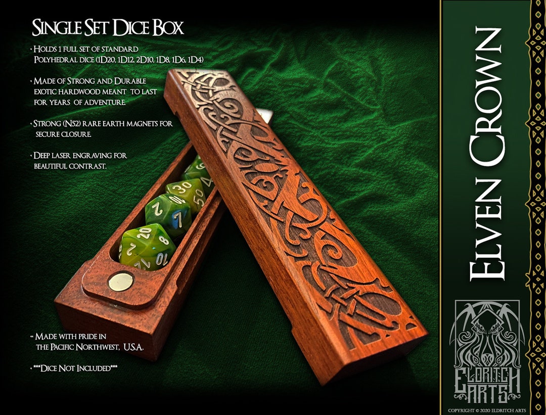 Dice Box Elven Crown Table Top Role Playing Accessories by Eldritch ...