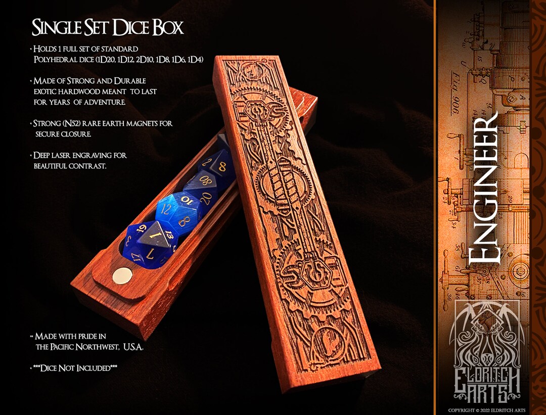 Engineer Dice Box - Dungeons and Dragons, Dnd, Pathfinder, Table Top ...