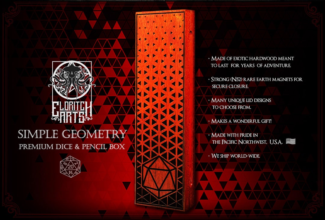 Dice Box - Simple Geometry - RPG, Dungeons and Dragons, Dnd, Pathfinder ...