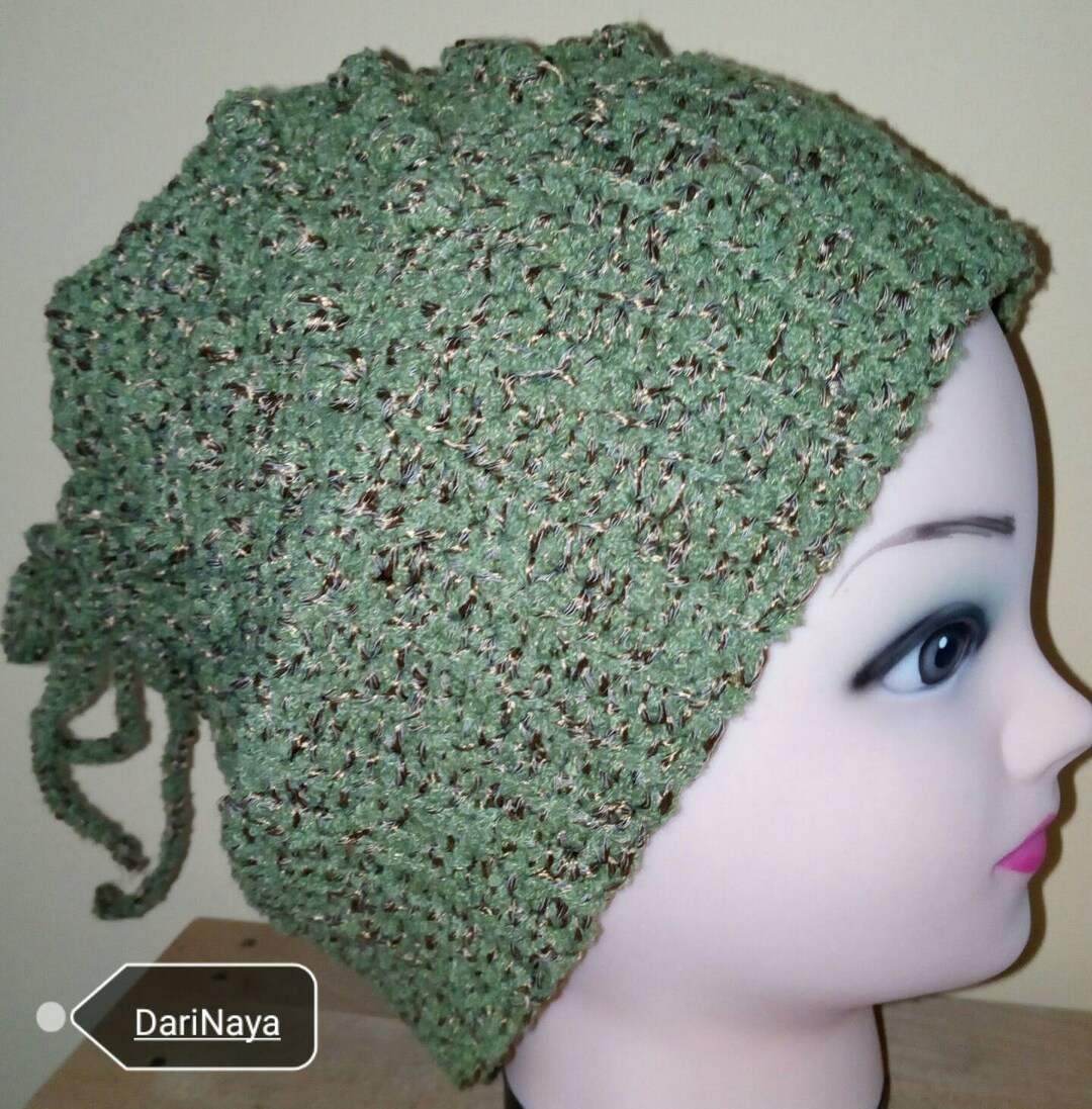 Green Golden Popcorn Crochet Hat/crochet Hat/green Hat/ Handmade Hat ...