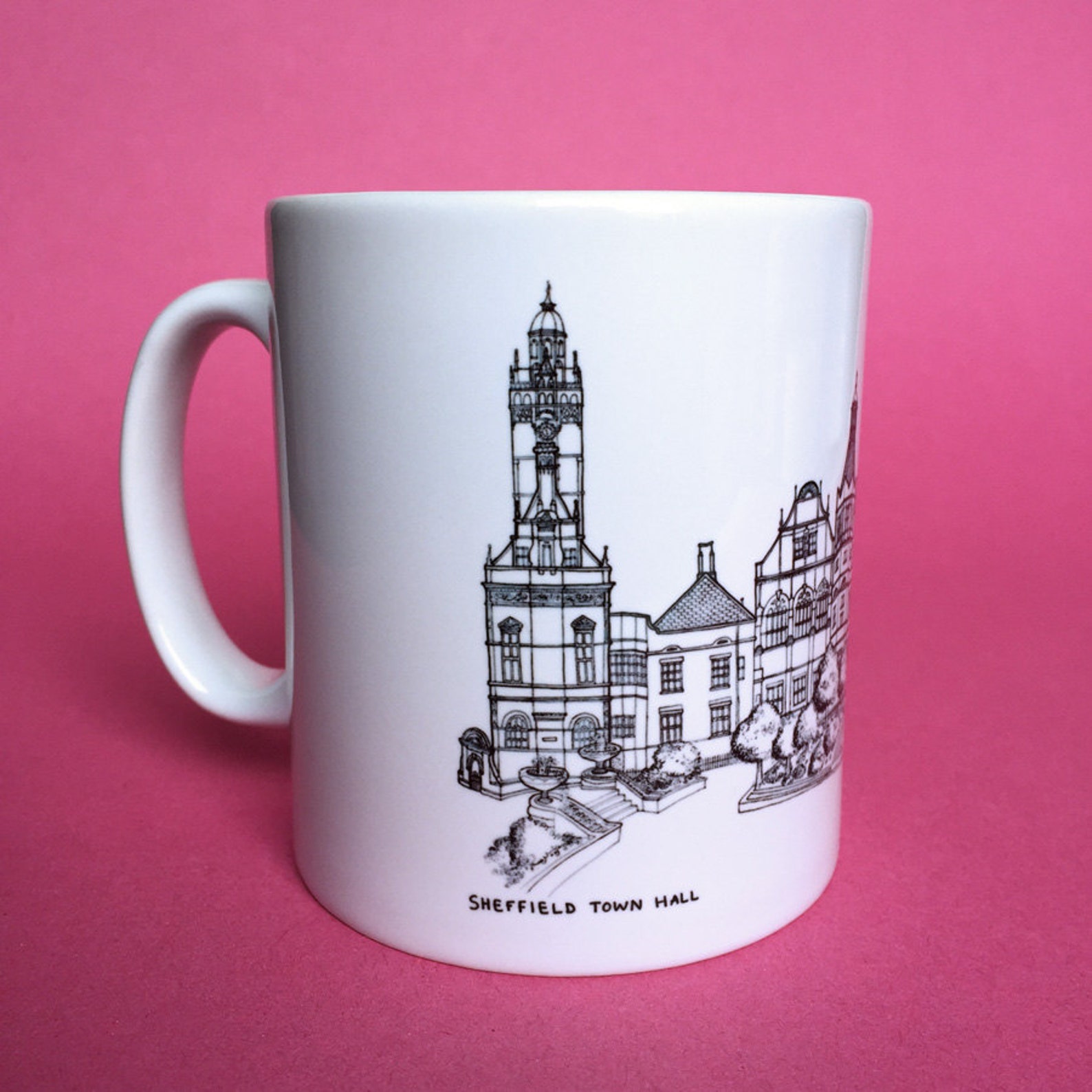 SHEFFIELD MUG Sheffield Town Hall Illustration | Etsy