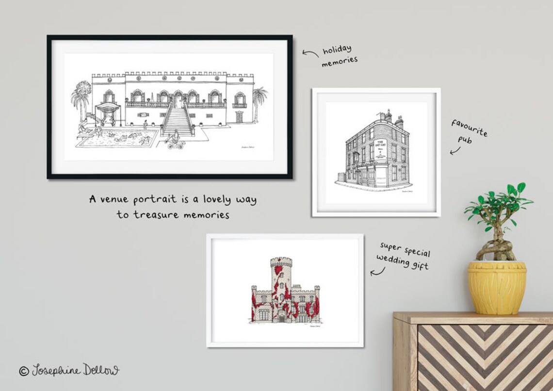 Large House Portrait - Venue Portrait - Unique, Custom Home Decor ...