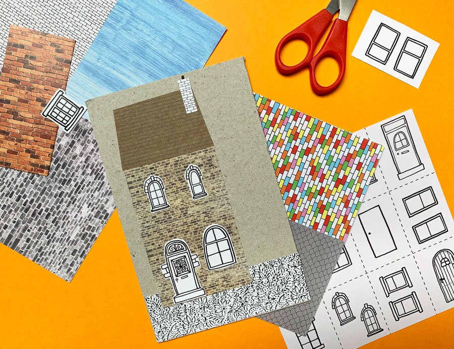 House Collage Kit Create Your Own Paper Craft Activity - Etsy