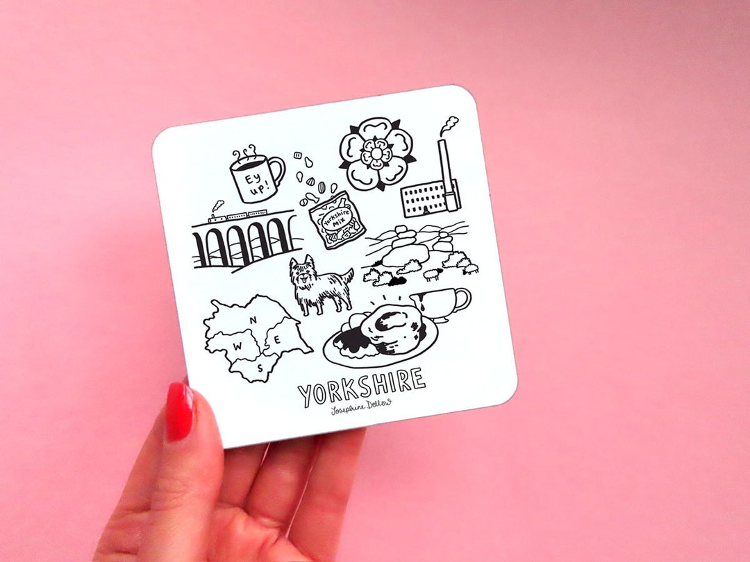 YORKSHIRE COASTER - Landmarks & Icons - Etsy
