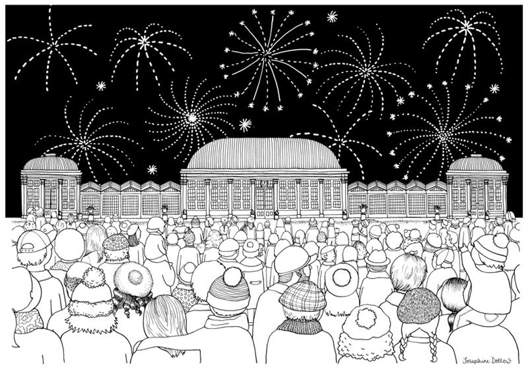 Botanical Gardens, Sheffield - A4 Illustration Print - Black and White ...
