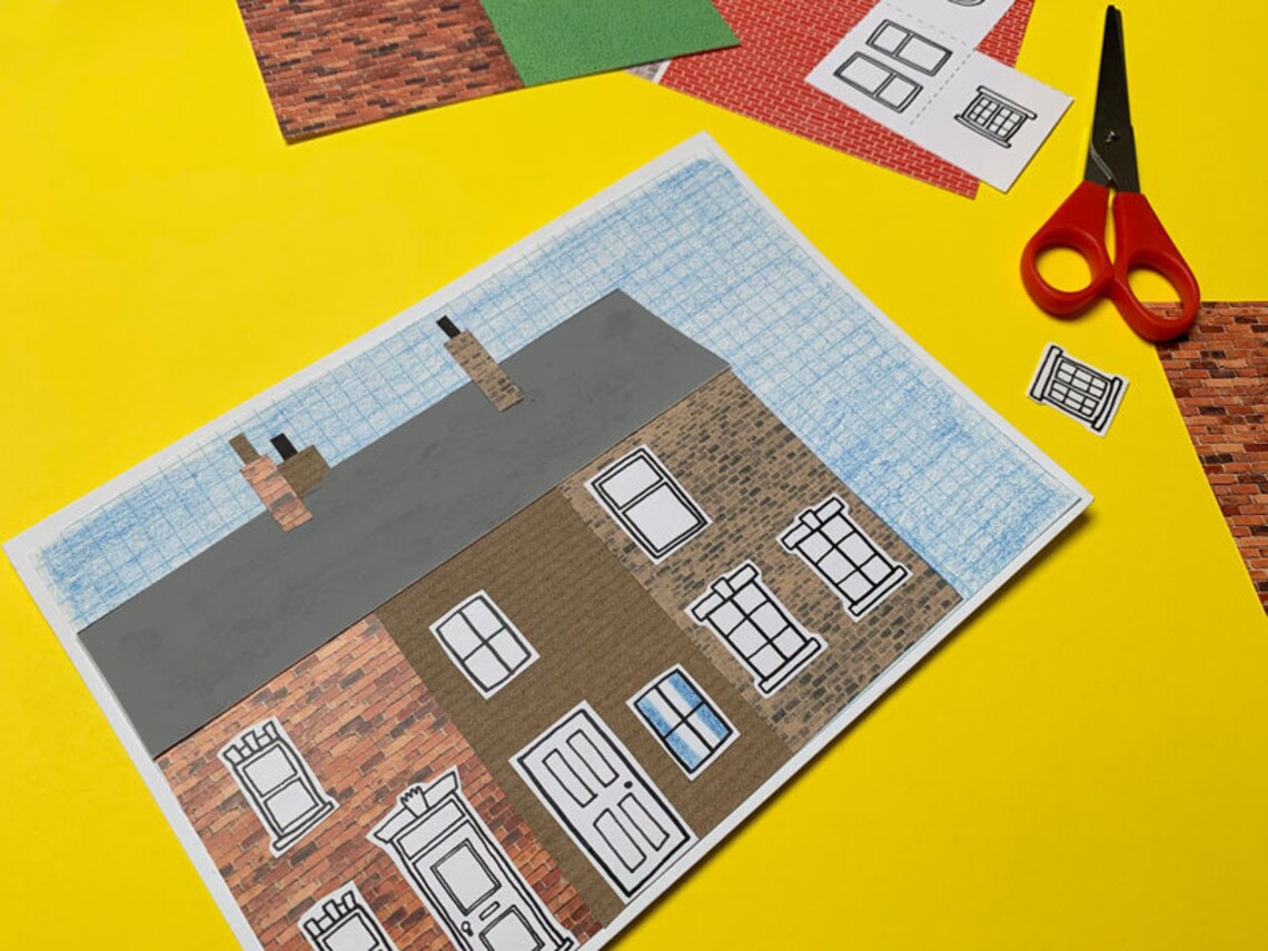 House Collage Kit Create Your Own Paper Craft Activity - Etsy