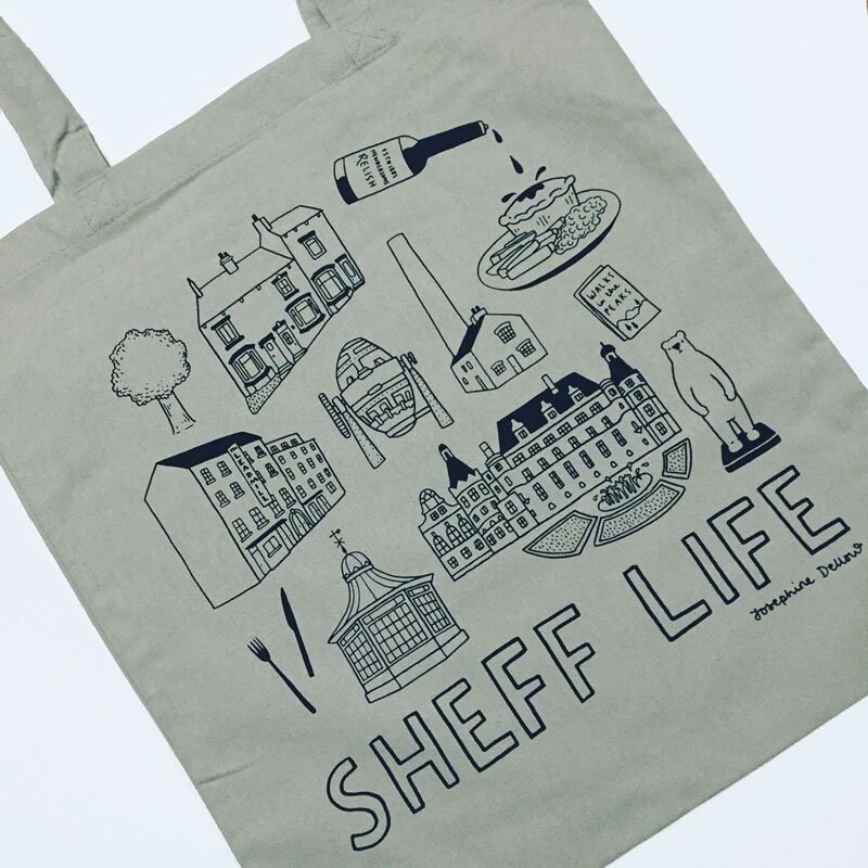 SHEFF LIFE TOTE Bag Sheffield Icons Illustration Screen Print - Etsy