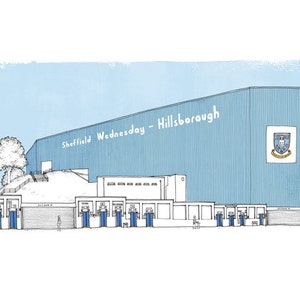 Sheffield Wednesday Football Club A3 Illustration Print SWFC ...