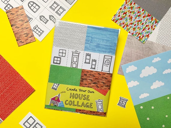 House Collage Kit Create Your Own Paper Craft Activity | Etsy