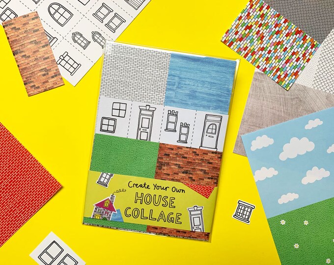 House Collage Kit - Create Your Own - Paper Craft Activity Pack - Gift ...