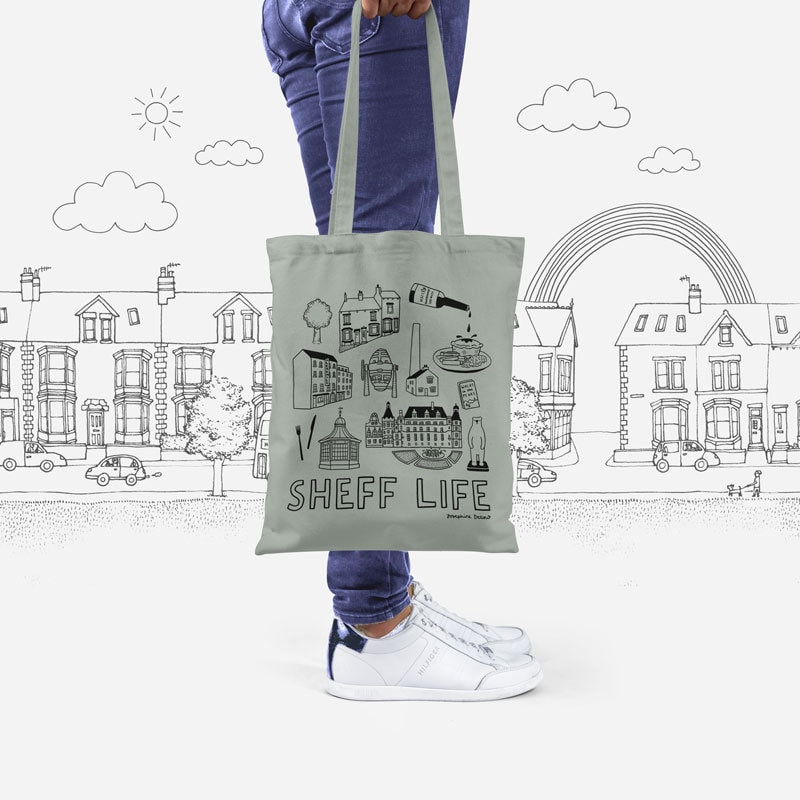 SHEFF LIFE TOTE Bag Sheffield Icons Illustration Screen Print - Etsy
