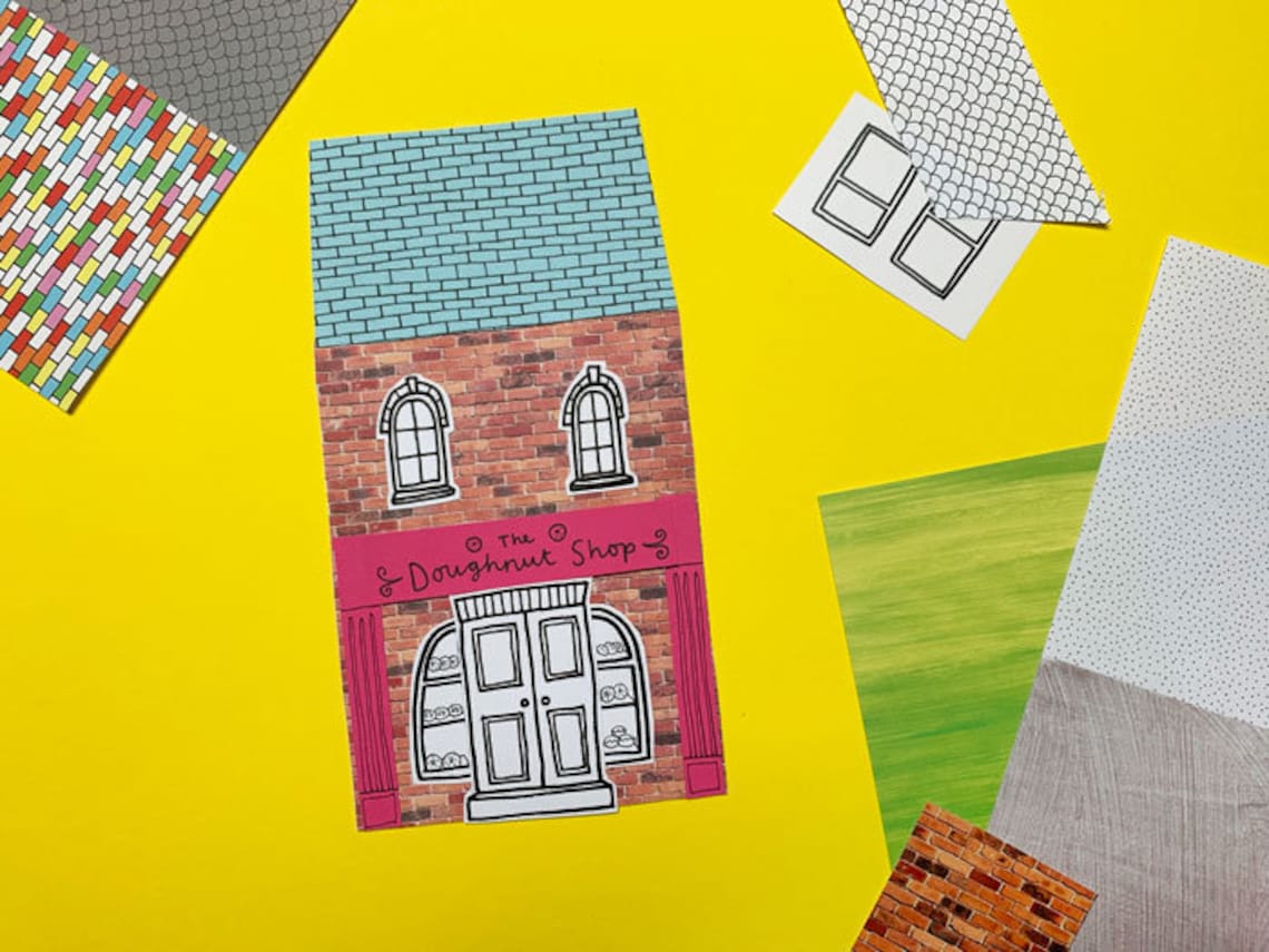 House Collage Kit Create Your Own Paper Craft Activity - Etsy