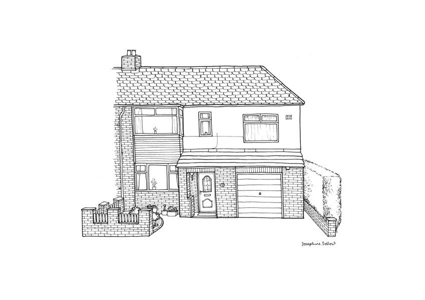 Small-medium Custom House Portrait Personalised Illustration - Etsy UK