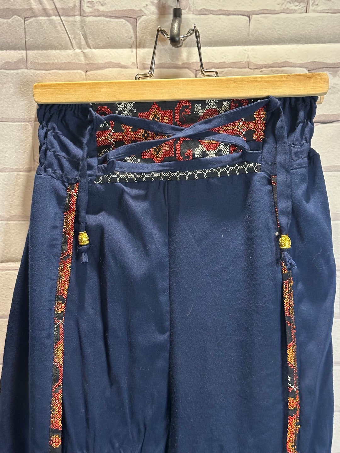 Bohemian Embroidered Full Side Slit Pant Size 26 - Etsy