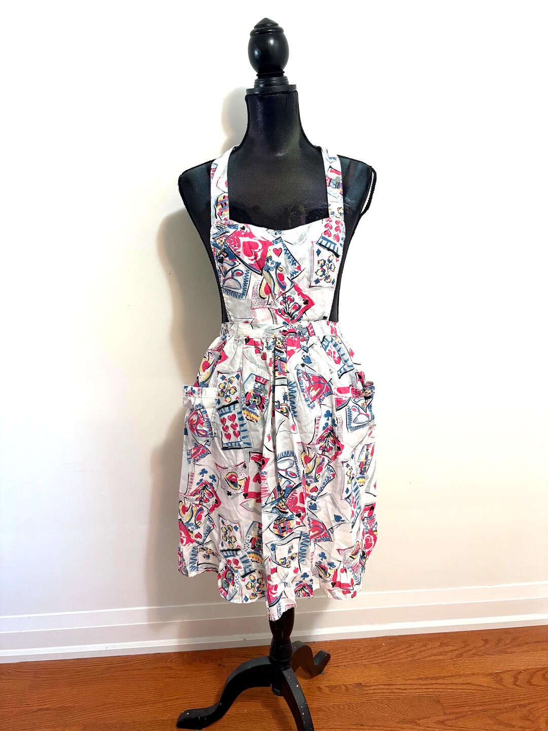 Vintage 1950s/60s Full Apron – Playing Card Print – Retro Kitchenware ...