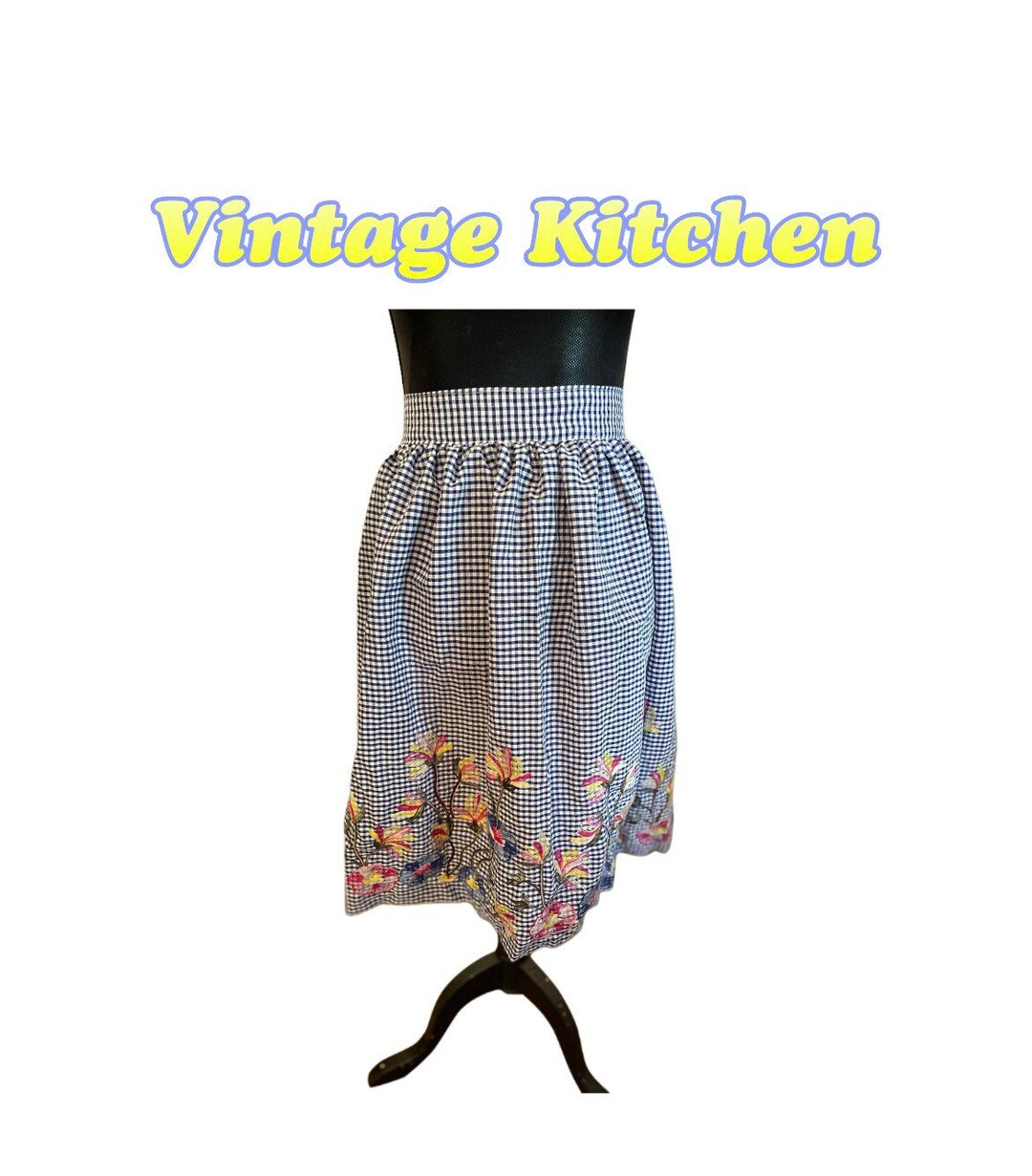 Vintage Gingham Apron - Etsy