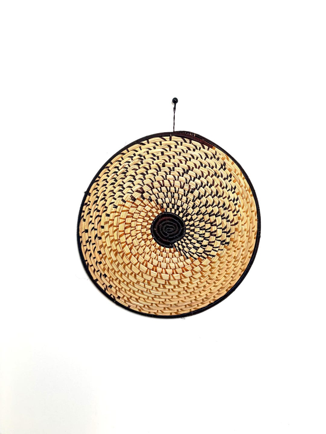 Vintage Ugandan “chicken Track” Basket – Handwoven Wall Art or Table ...