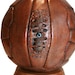 Mini Leather Football With Stand, Vintage Style Football in Brown ...