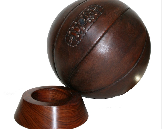 Vintage Mini Basketball With Display Stand / Mini Leather Basketball ...