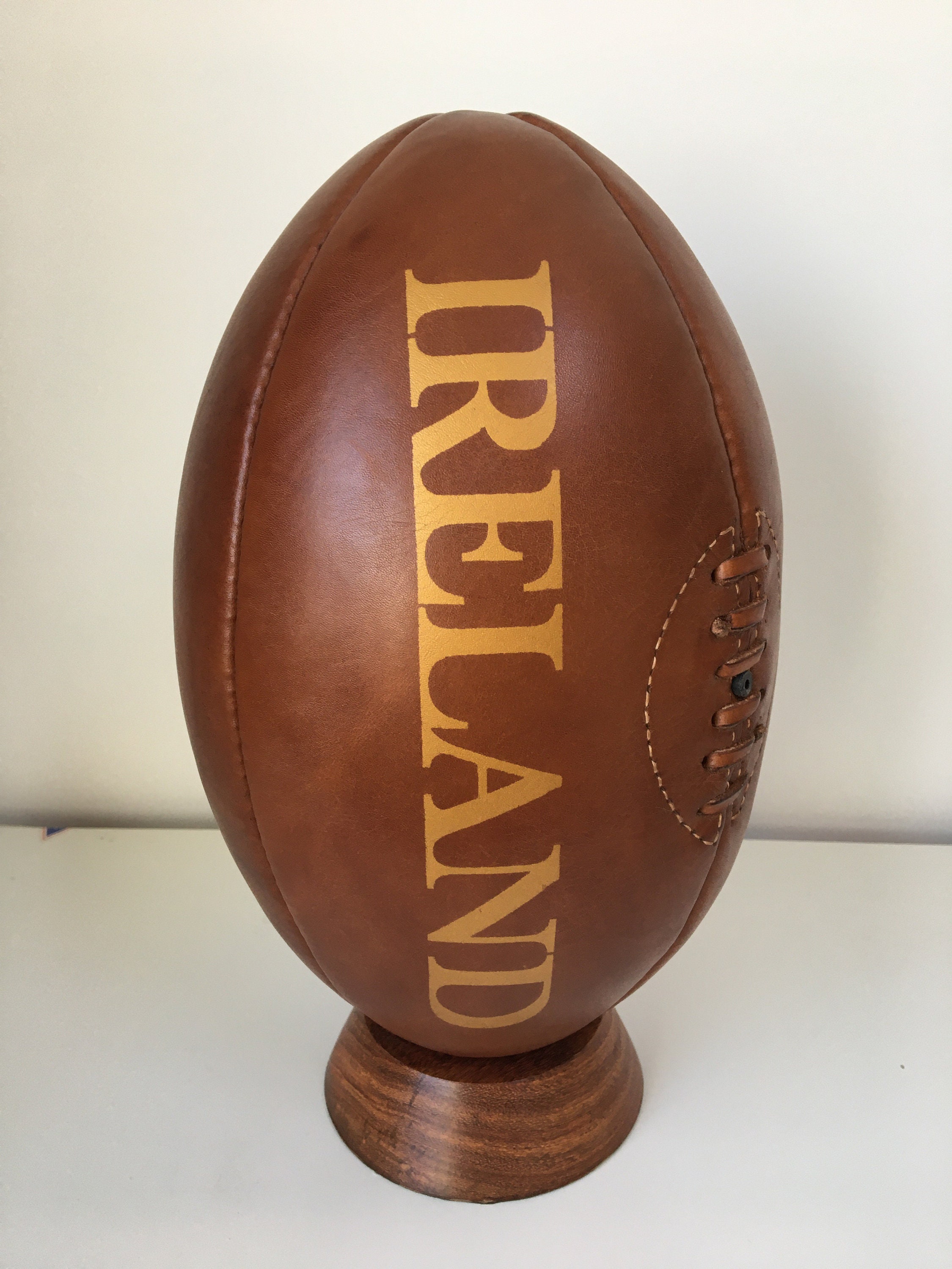 Rugby Vintage Ireland Rugby Ball / Leather Rugby Ball / | Etsy