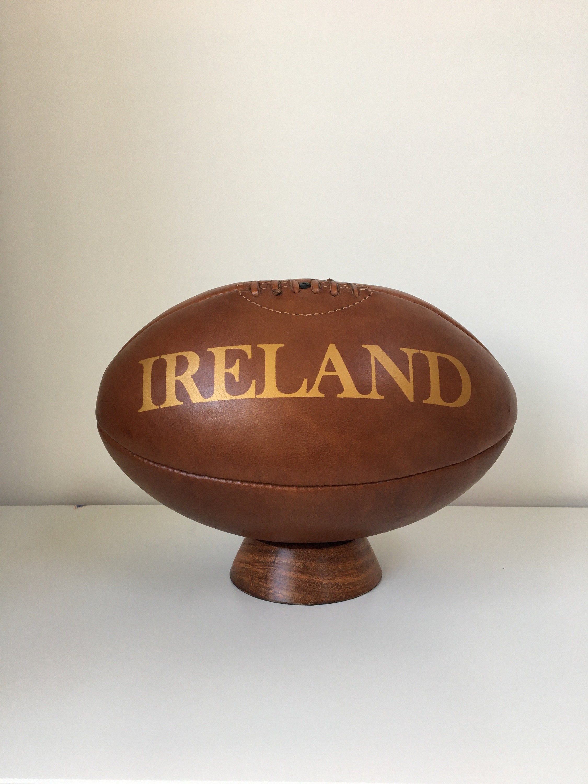 Rugby Vintage Ireland Rugby Ball / Leather Rugby Ball / | Etsy