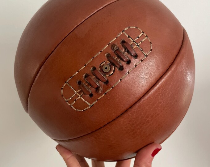 SECONDS: Leather Basketball Sporting Gift / Vintage Style/ Gift for Him ...