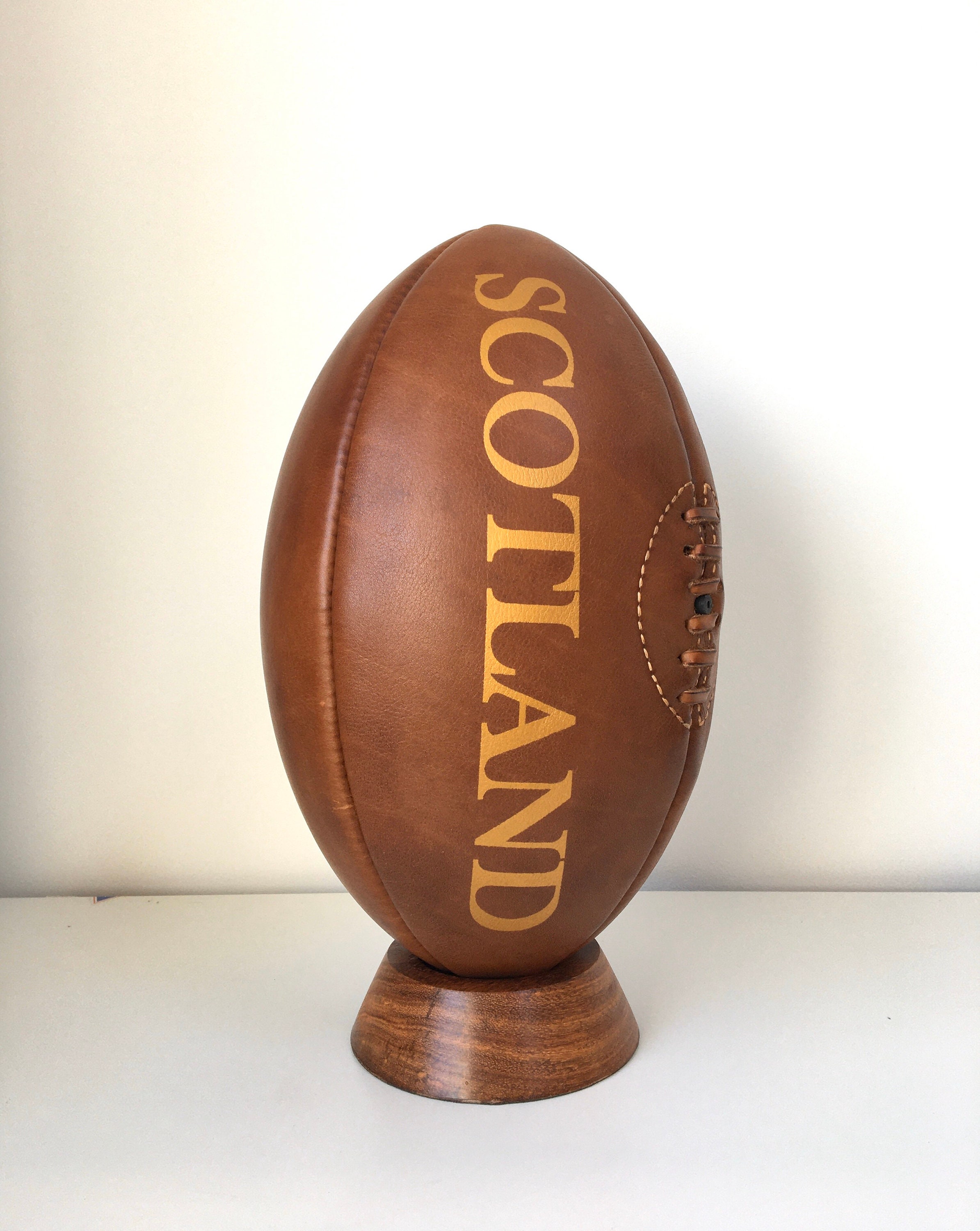 Rugby Vintage Scotland Rugby Ball / Leather Rugby Ball / | Etsy