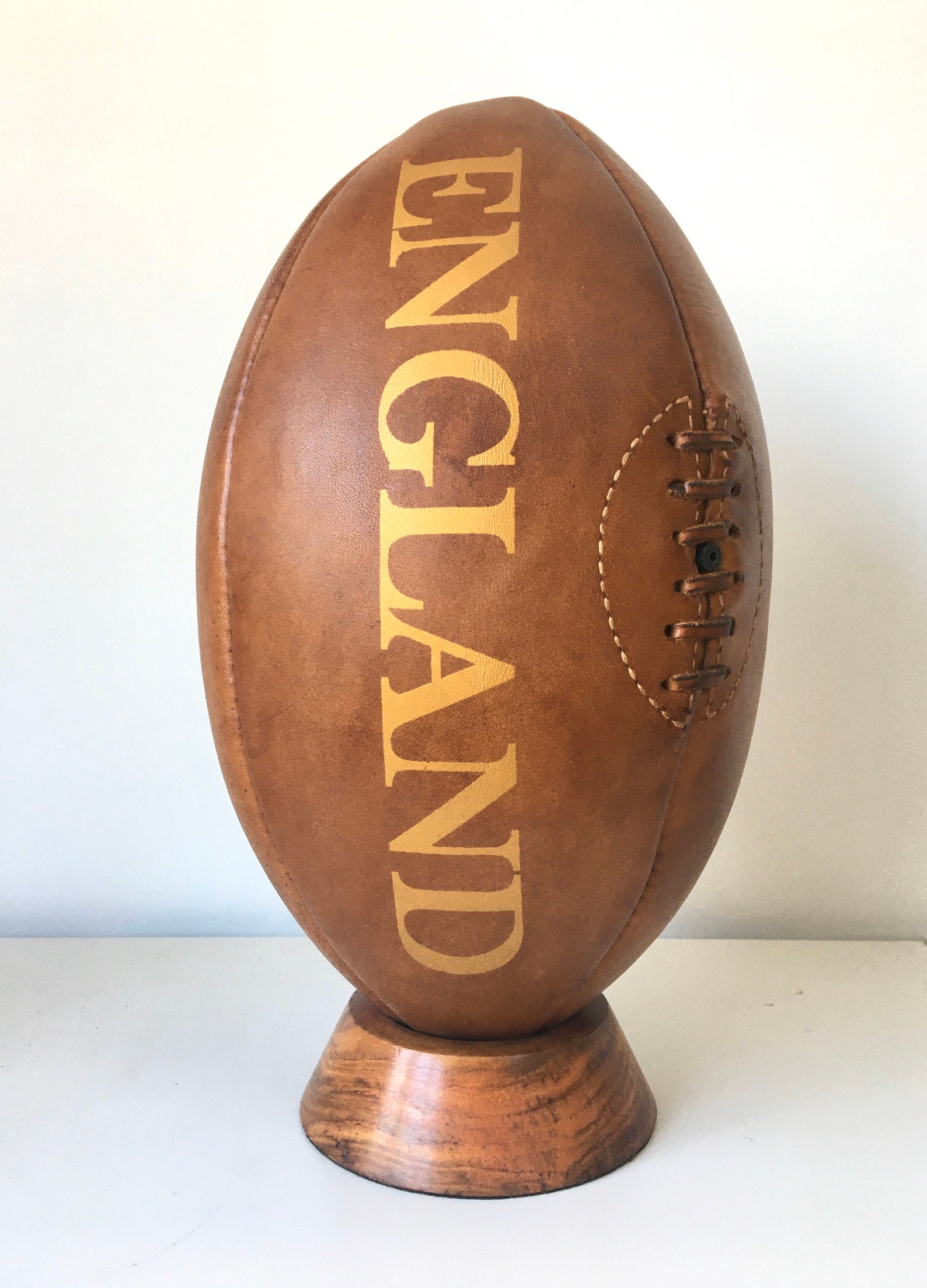 Rugby Vintage England Rugby Ball / Leather Rugby Ball / | Etsy UK