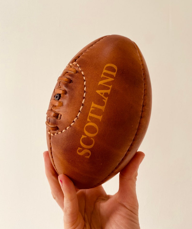 Scotland Rugby Mini Ball / Leather Vintage Rugby Ball / - Etsy
