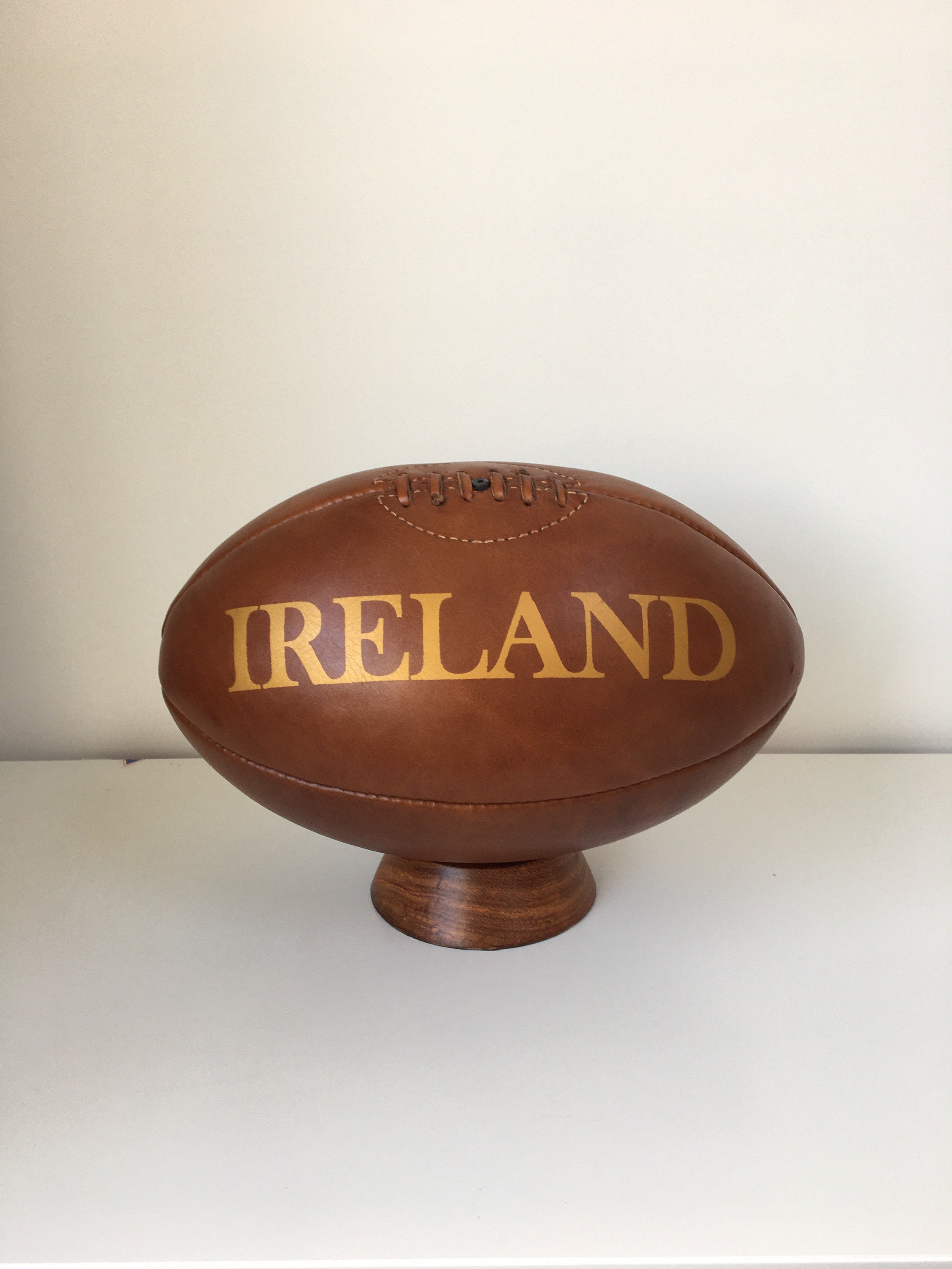 Rugby Vintage Ireland Rugby Ball / Leather Rugby Ball / | Etsy
