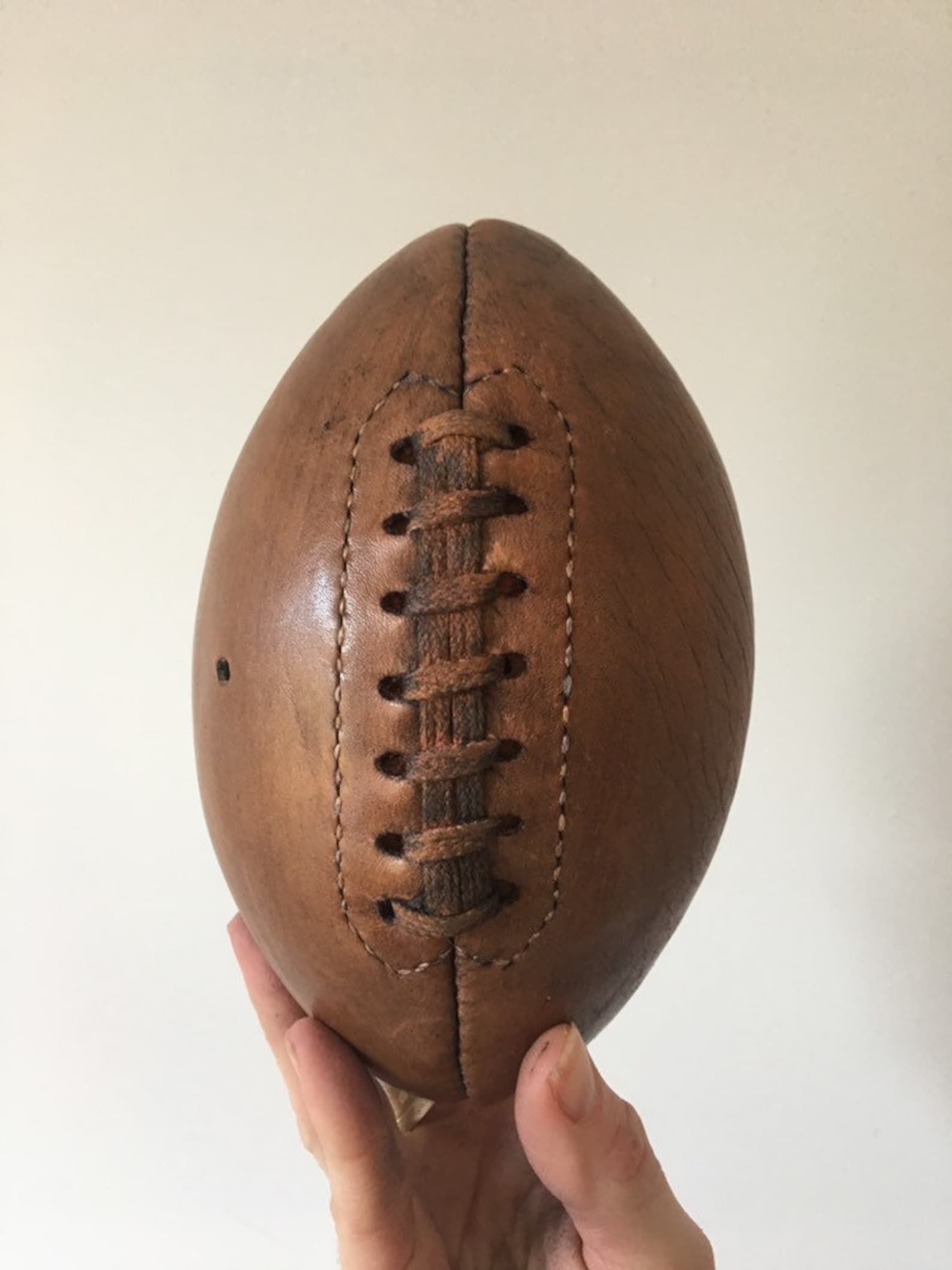 Vintage Style Mini Leather American Football, Handmade Decor - Etsy