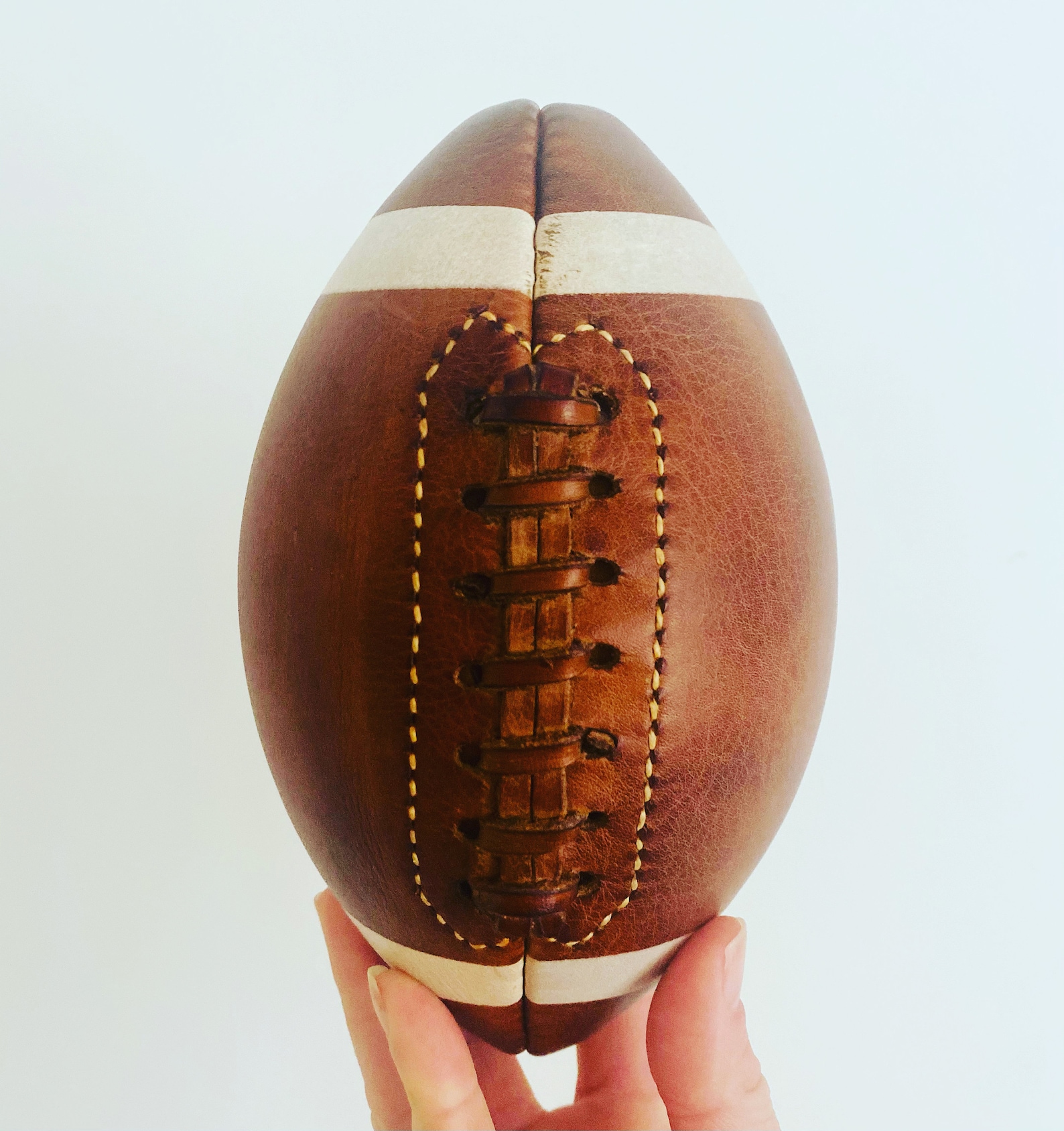 American Footballs With Lines Bundle / Handmade Brown - Etsy