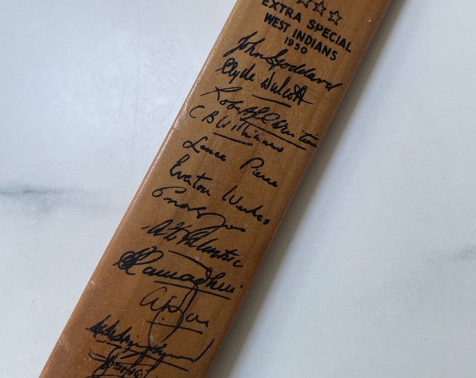 Miniature Signed Cricket Bat / West Indians 1950 / Vintage Sport ...