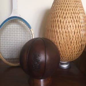 Vintage Mini Basketball With Display Stand / Mini Leather Basketball ...